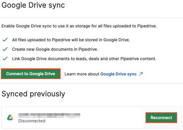 Syncing with Google Drive - Knowledge Base | Pipedrive